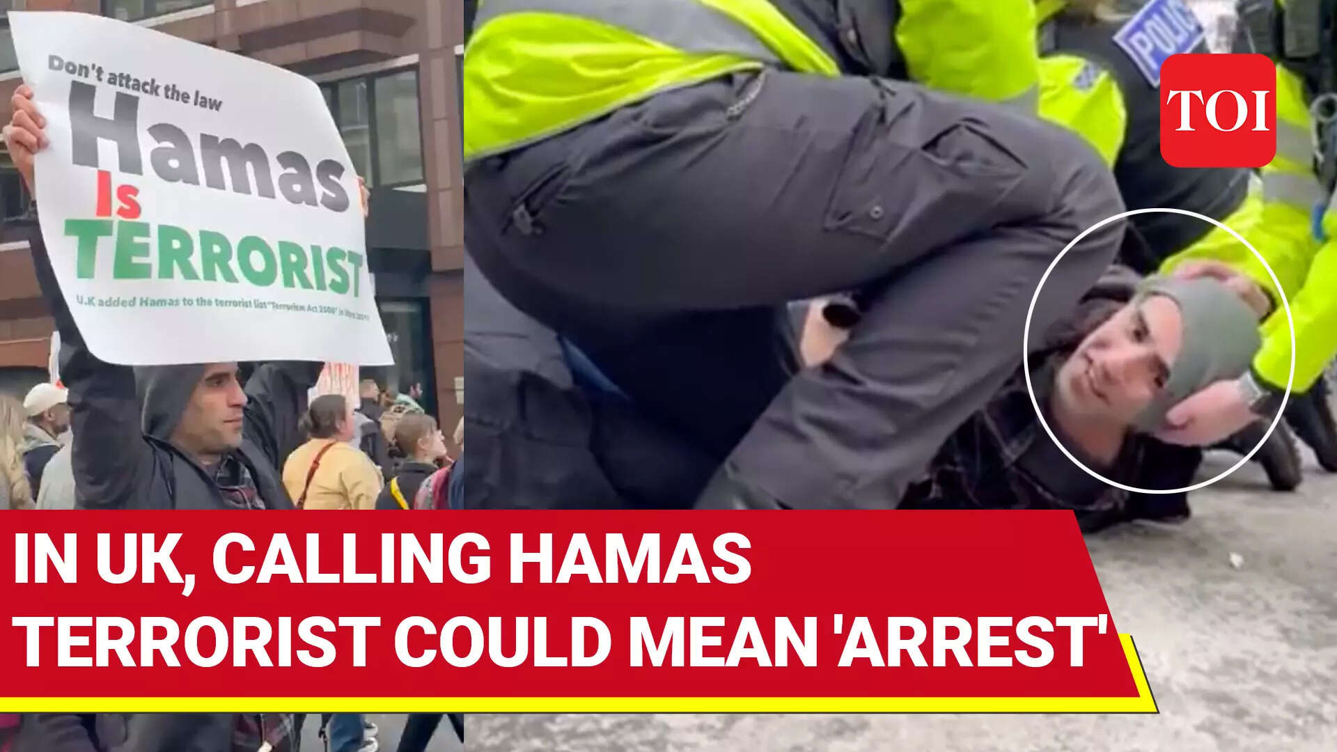 Shocking Scene Unfolds As Counter-protester With 'Hamas Are Terrorists ...
