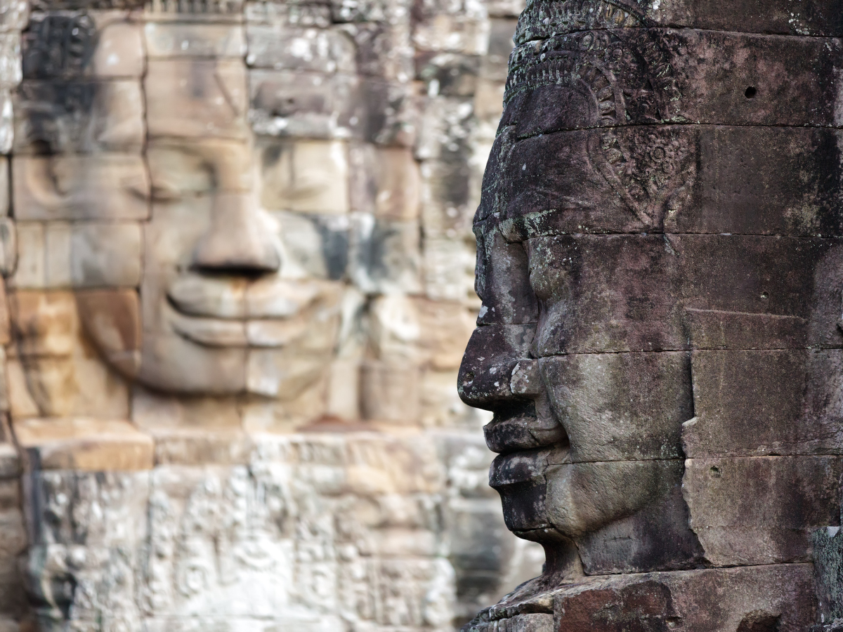 bayon, the unique and ancient temple with more than 200 smiling faces ...