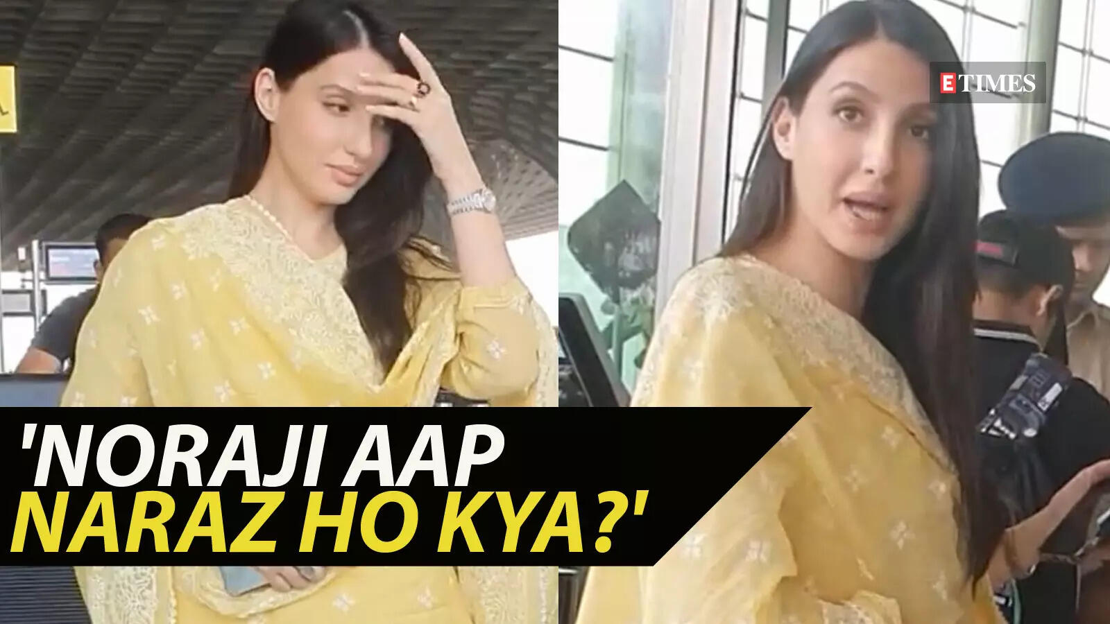 Curious paparazzo questions Nora Fatehi's mood, actress rushes to airport security