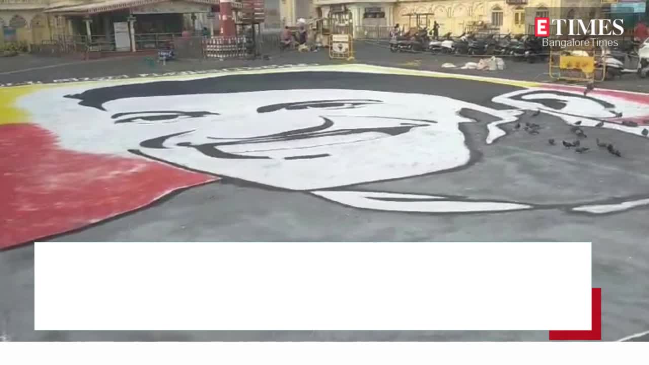 Mysuru artist Punith Kalavida pays tribute to Puneeth Rajkumar