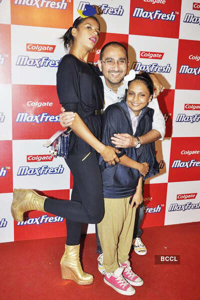 Stars pose during the Colgate 'Maxfresh' party organised at Bunglow 9 ...