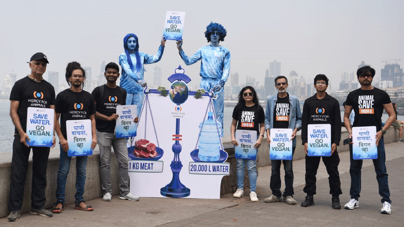 Save water demonstration in Mumbai