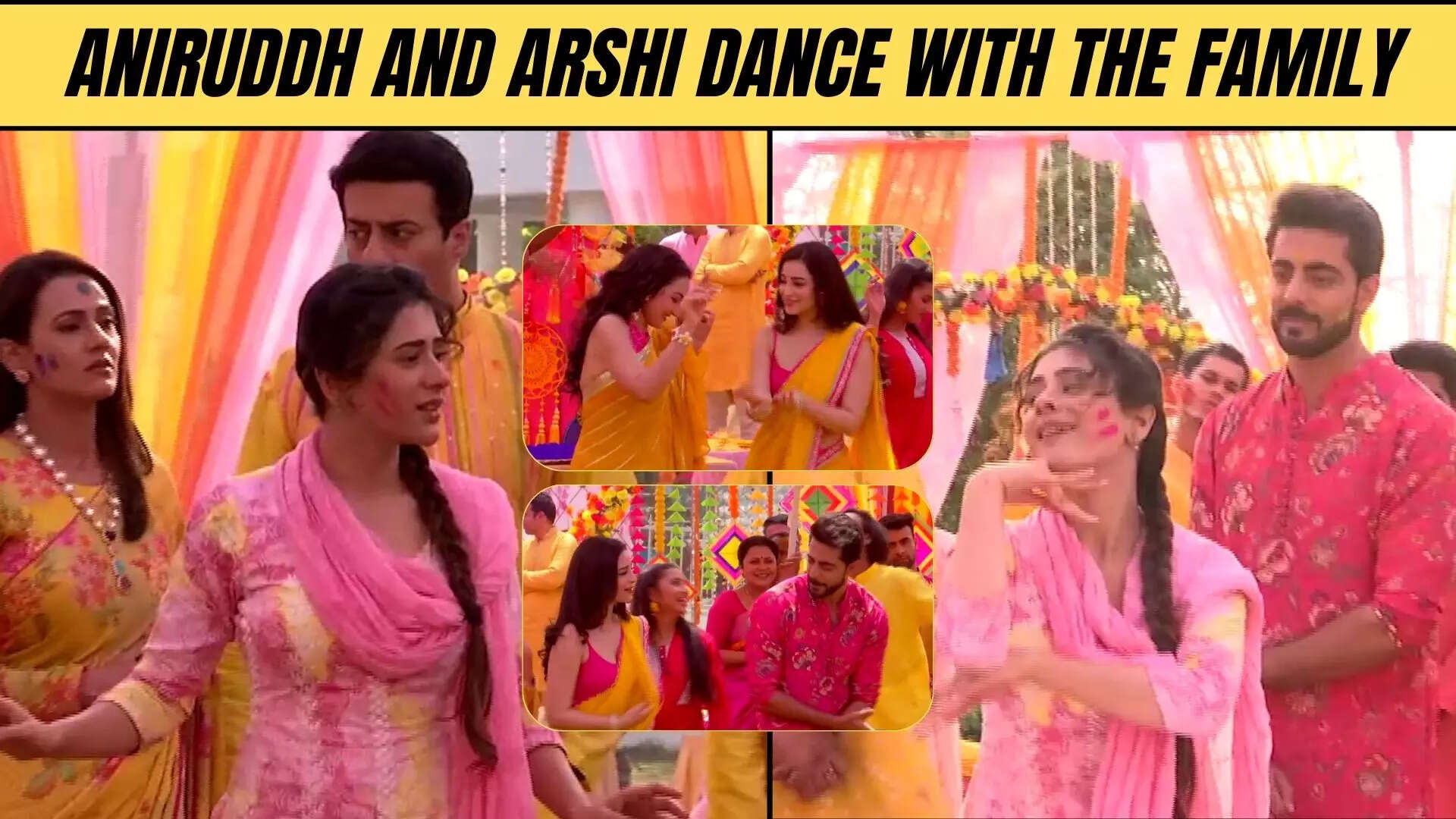 Anirudh and Jhanak Dance performance during holi celebration