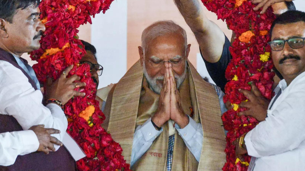 PM Modi holds rally in Bihar's Nawada ahead of Lok Sabha polls