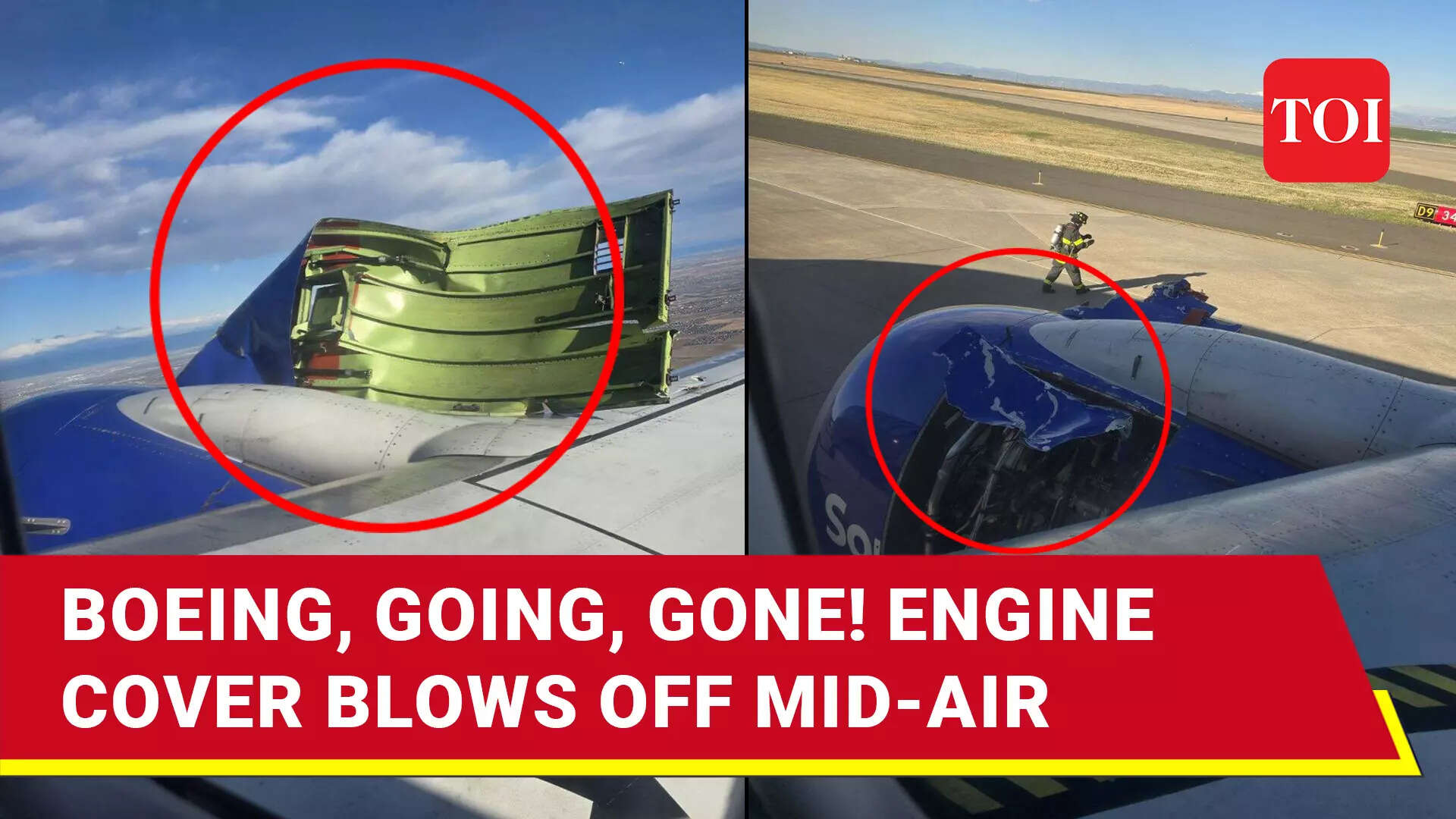 U.S: Plane engine cover rips apart mid-air