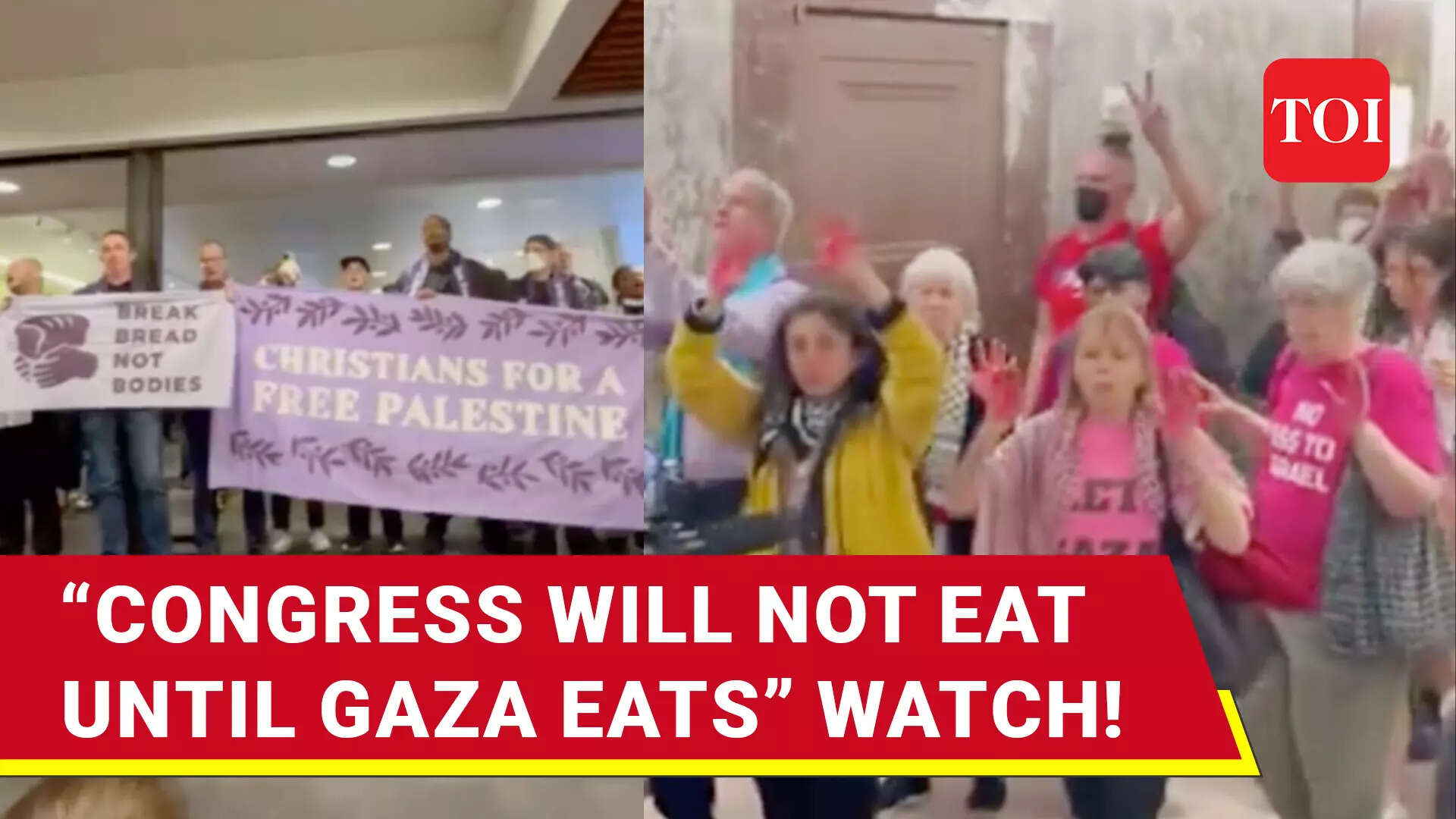 Anti-Israel protesters shut down U.S. Senate cafeteria