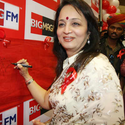 Smita Thackeray smiles during the launch of national 'Red Ribbon ...