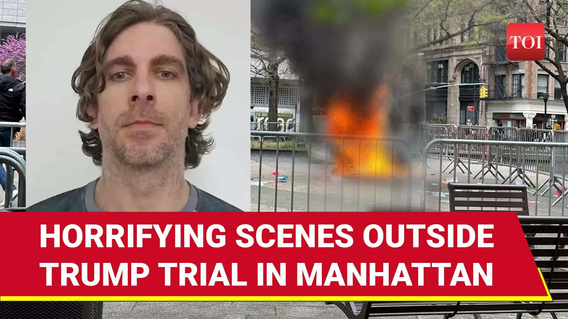 Man sets himself on fire outside trump’s Hush money trial courthouse
