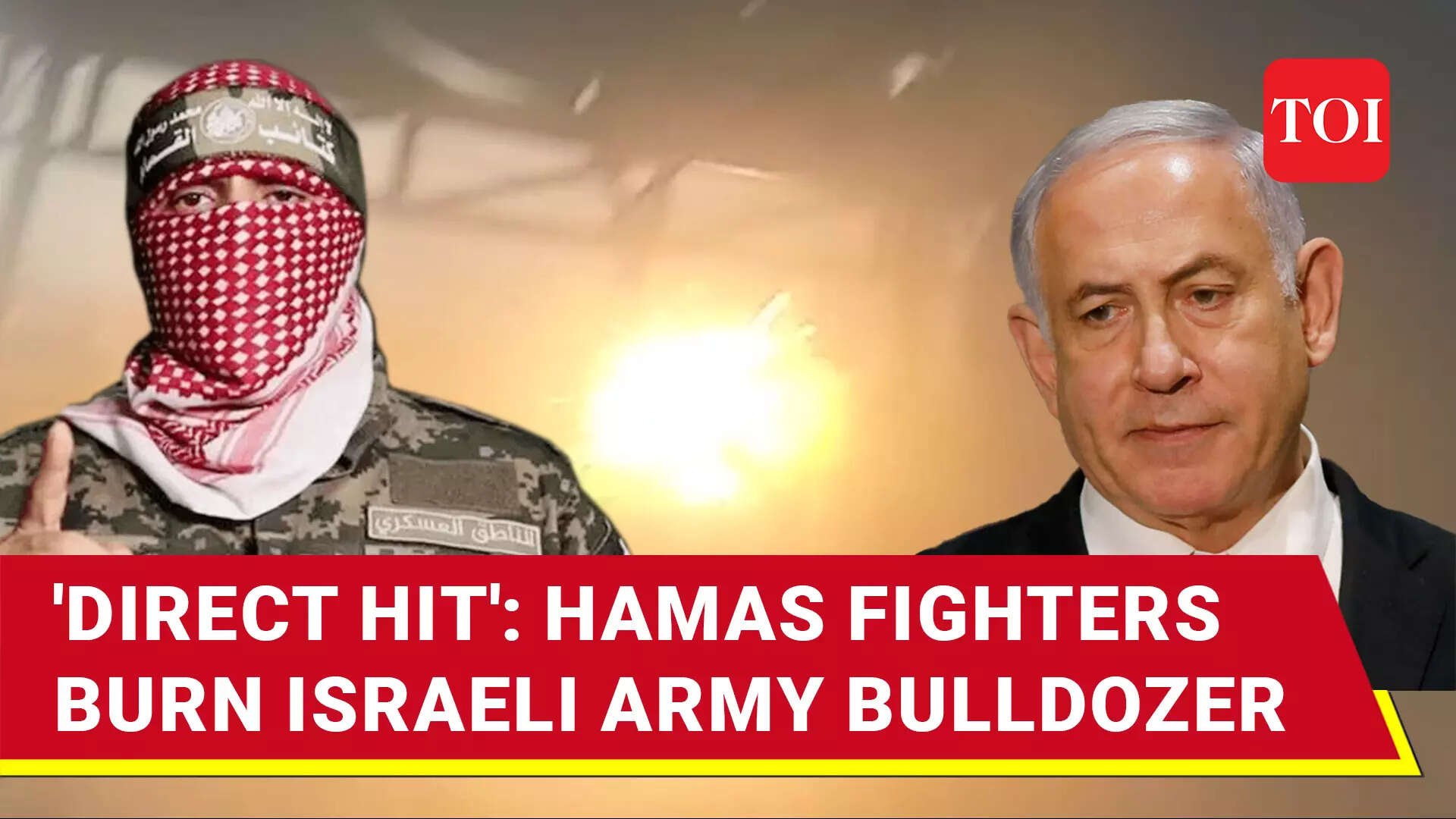 Hamas 'Direct Hit' Turns Israel Military Bulldozer Into Fireball In ...