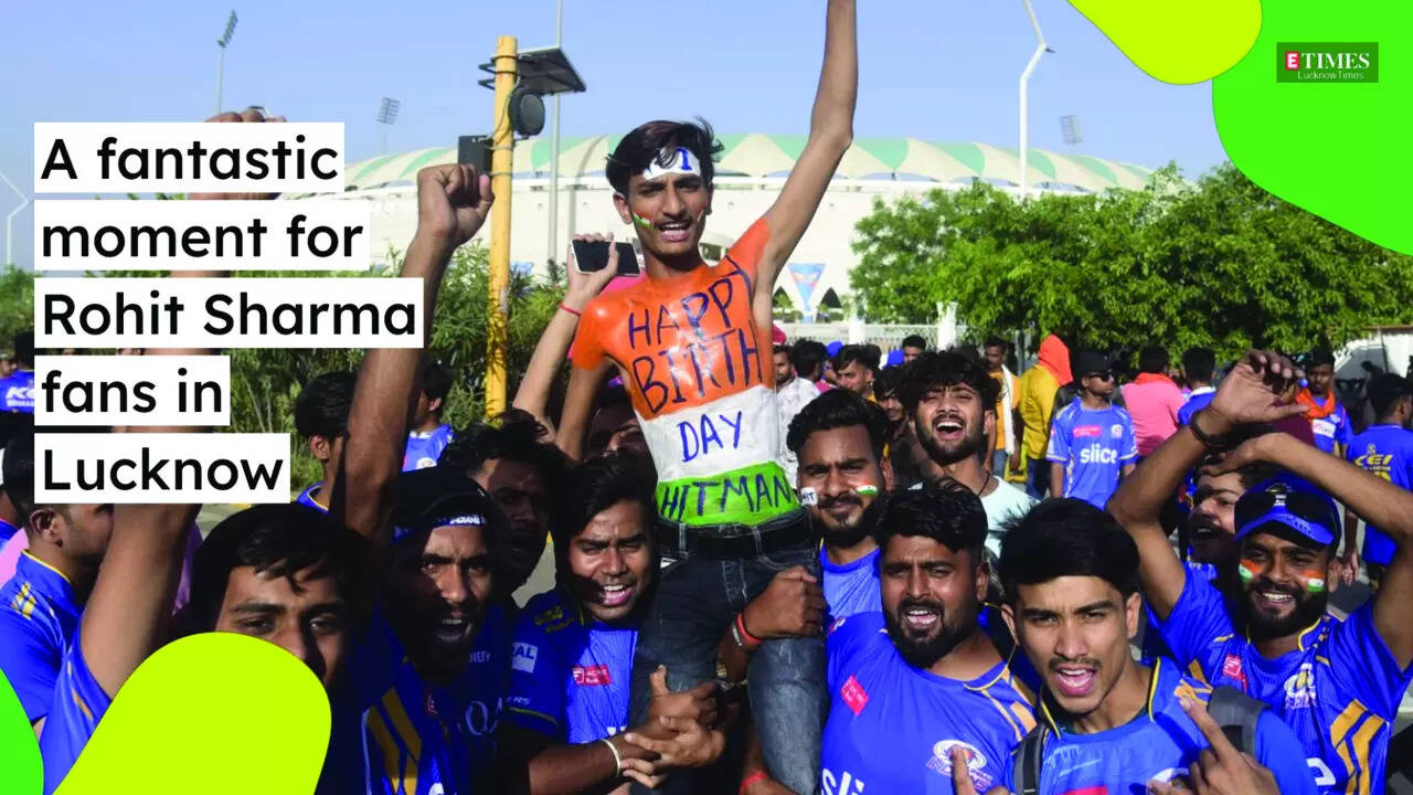 A fantastic moment for Rohit Sharma fans in Lucknow