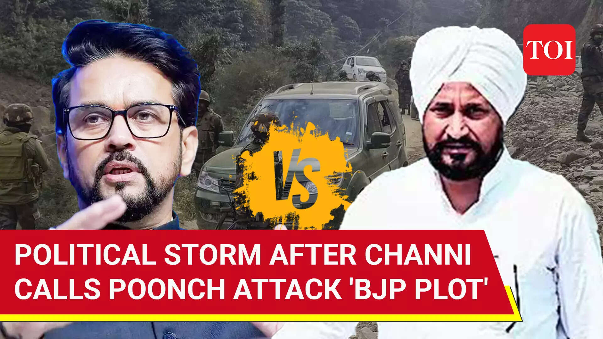 BJP’s Anurag Thakur fumes after Ex-Punjab CM Channi calls Poonch attack ‘Poll Stunt’