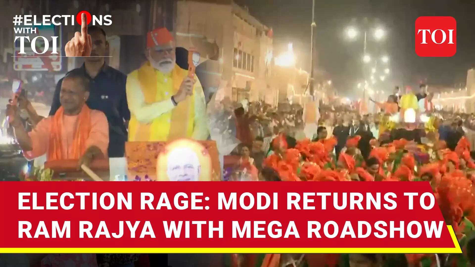Watch: PM Modi’s Massive Roadshow In Ayodhya After Pooja At Ram Mandir ...