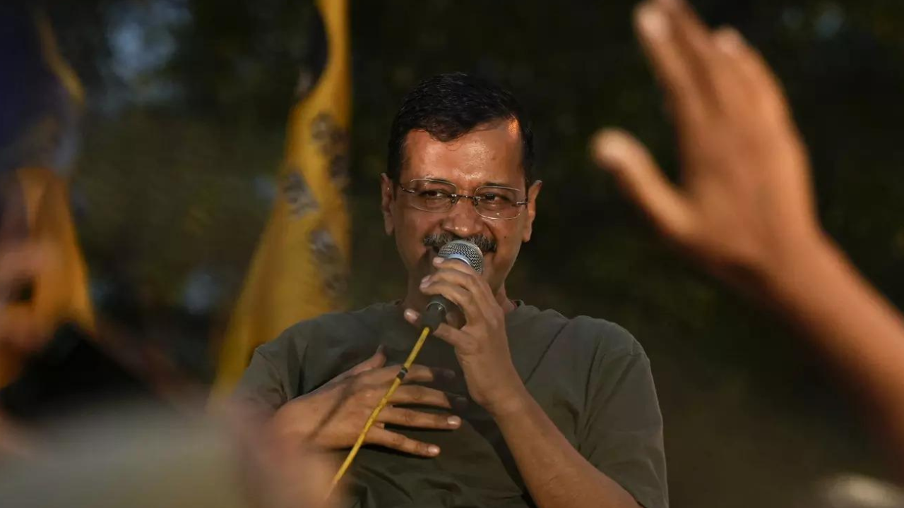 Delhi CM Arvind Kejriwal walks out of Tihar jail amid dhol, firecrackers and dance celebrations