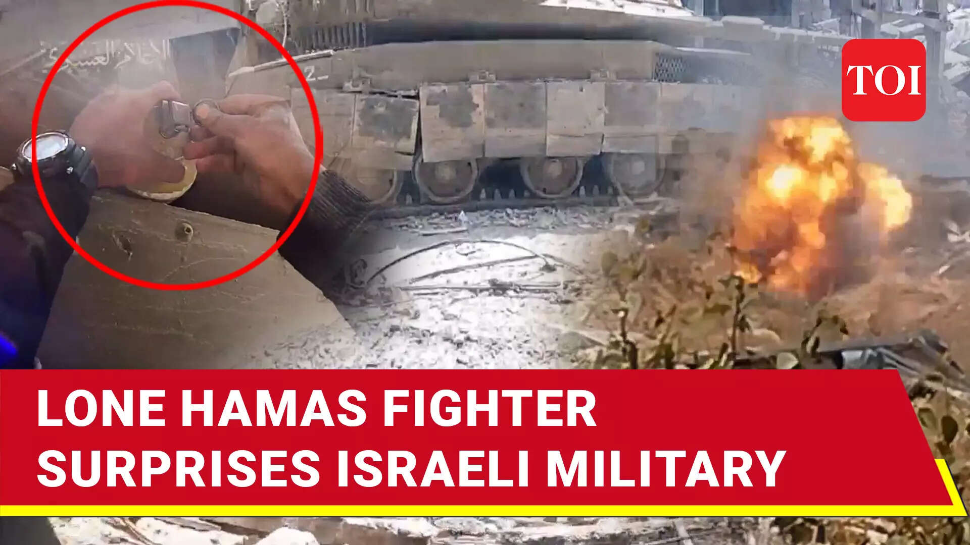 Hamas Fighter Walks To IDF Merkava Tank; Blows It Up With Explosives In ...