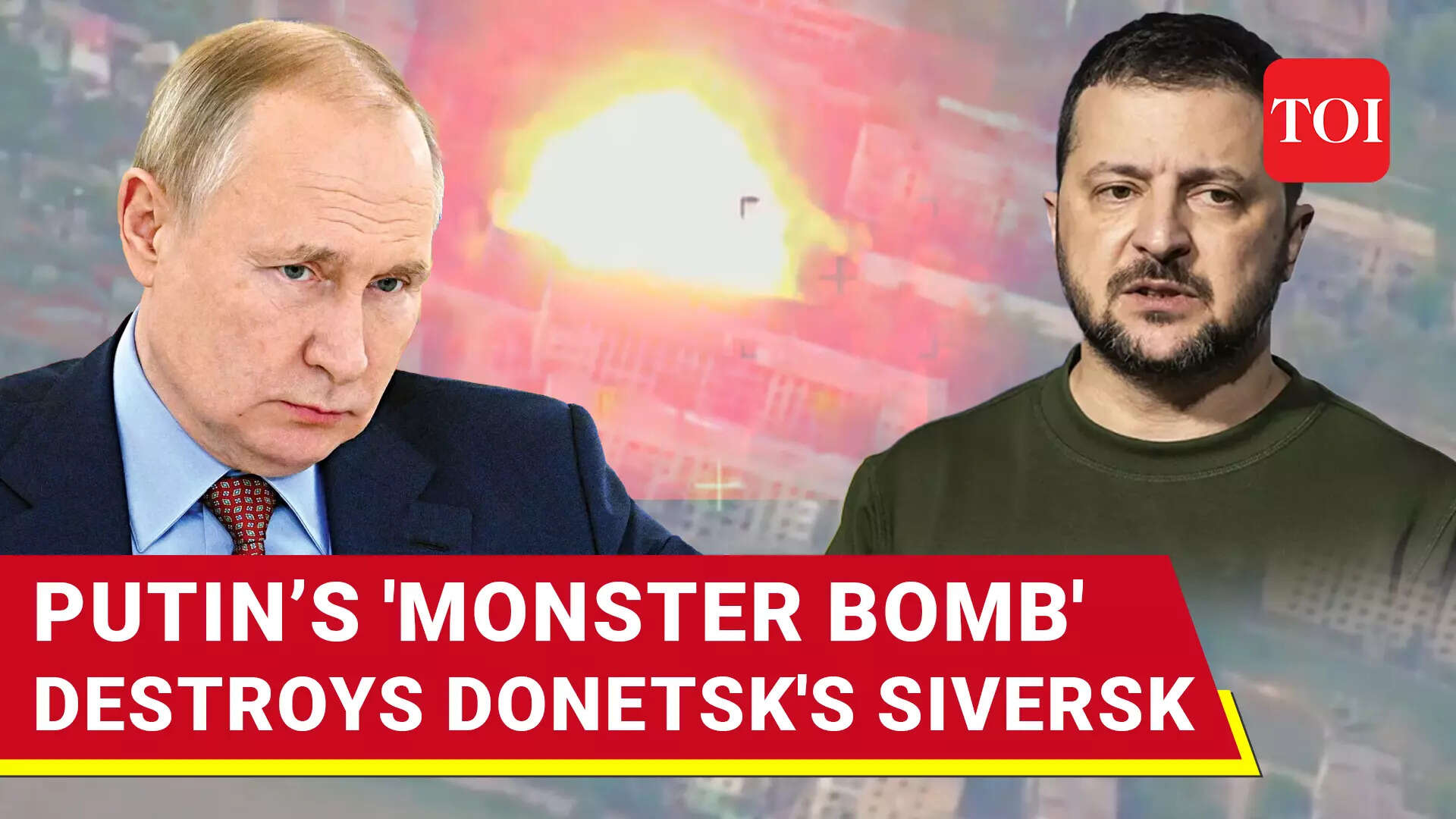 Russia Drops 1500-Kilogram Bomb On Donetsk Town; Buildings Crumble Like ...