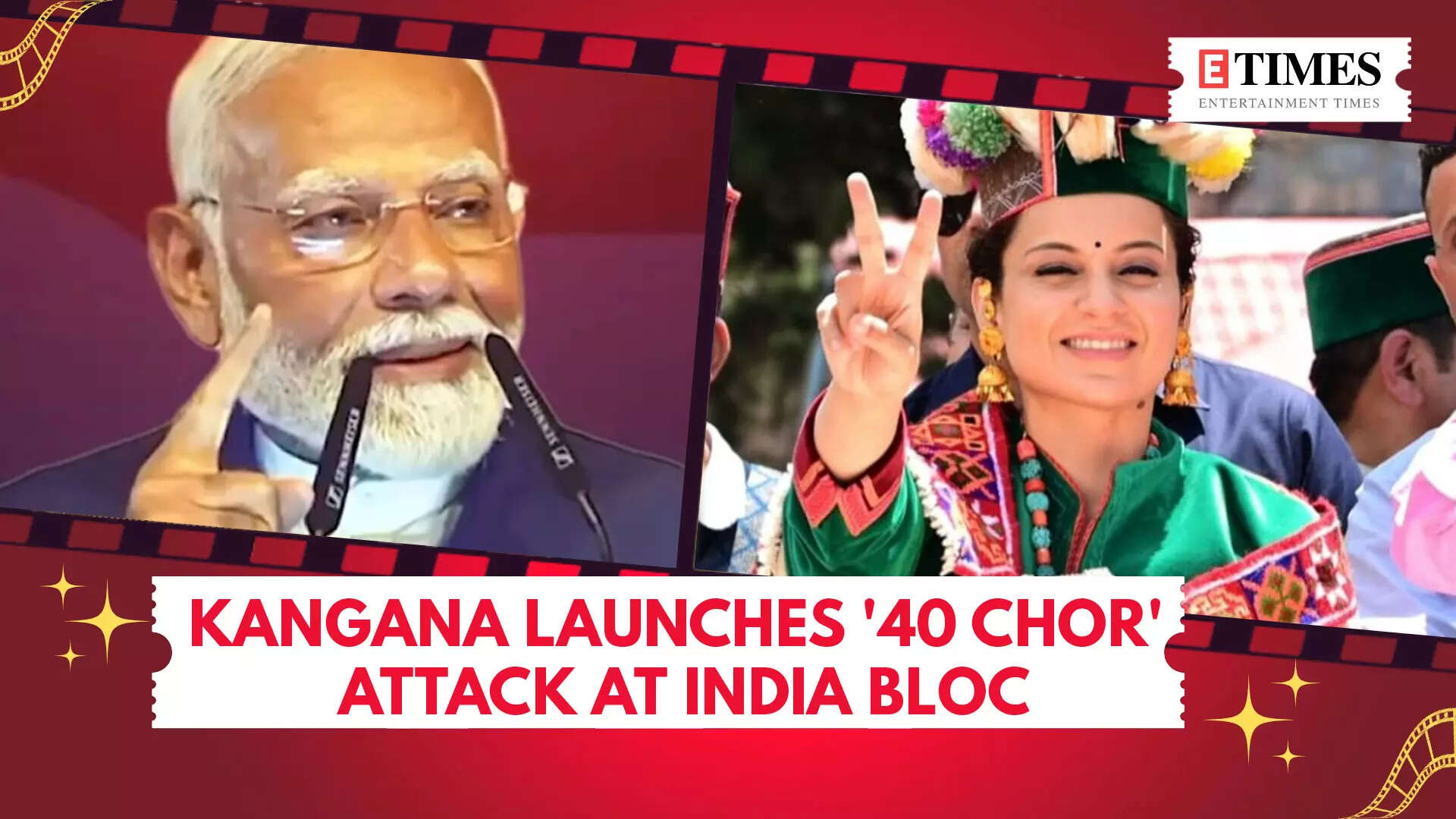 Kangana takes a dig at INDIA bloc, tags them as '40 Chor' while ...