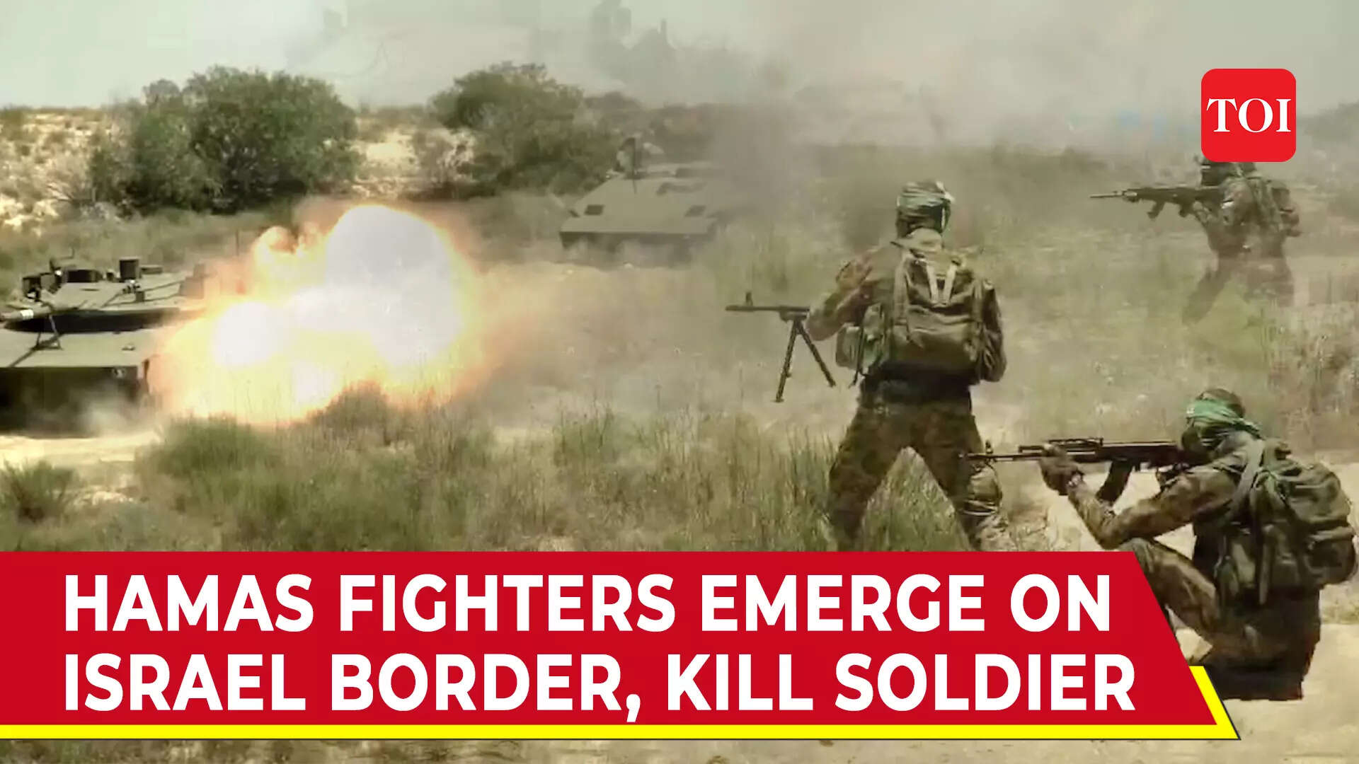 Hamas Fighters Storm Israel Border: IDF Soldier and 3 Al-Qassam Gunmen ...