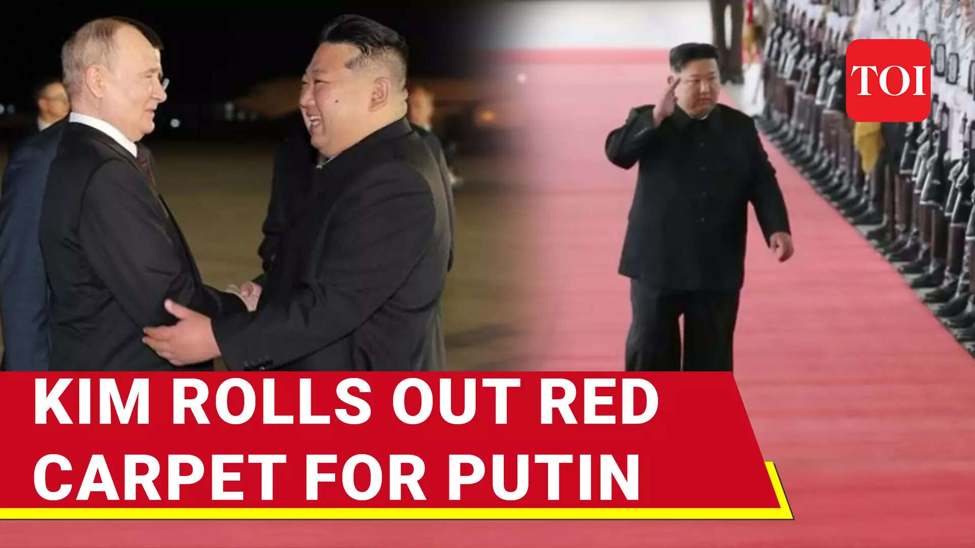 Putin’s Grand Welcome In Pyongyang With Handshake, Hug & Flowers As The ...