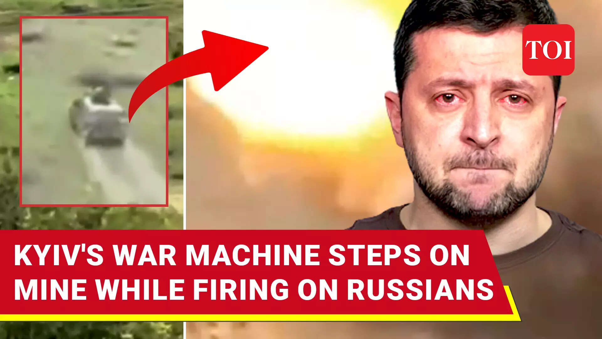 Russian Landmine Blows Up Ukrainian Armoured Vehicle Near Chasiv Yar