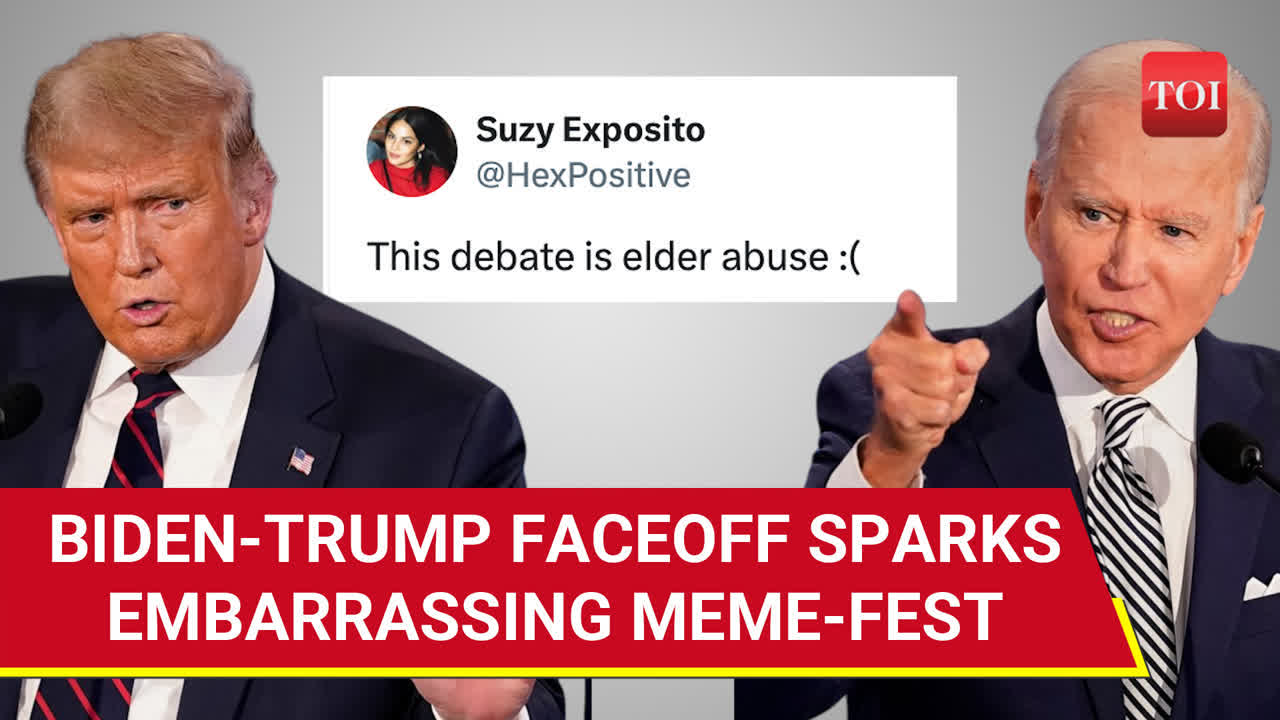 Biden Vs Trump Presidential Debate Makes Social Media Cringe | 'U.S ...