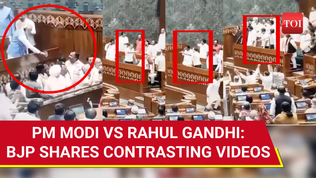 Angry BJP Shows How Rahul Gandhi 'Instigated' Lok Sabha MPs To Jeer PM ...