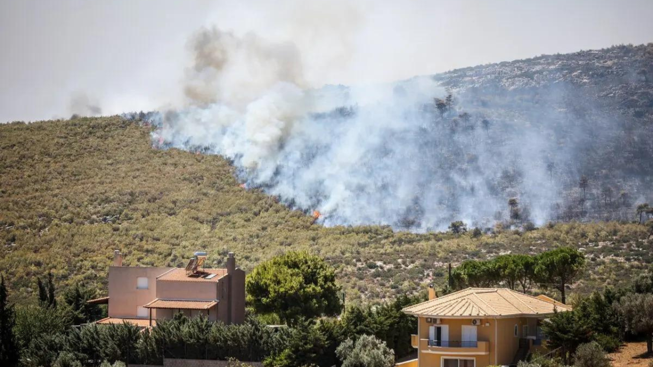 Firefighters battle deadly wildfire on fringes of Athens