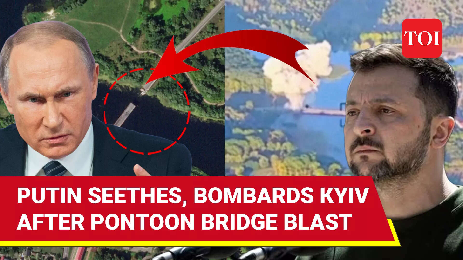 Russia Launches Massive Airstrike On Kyiv After Pontoon Bridge Was ...
