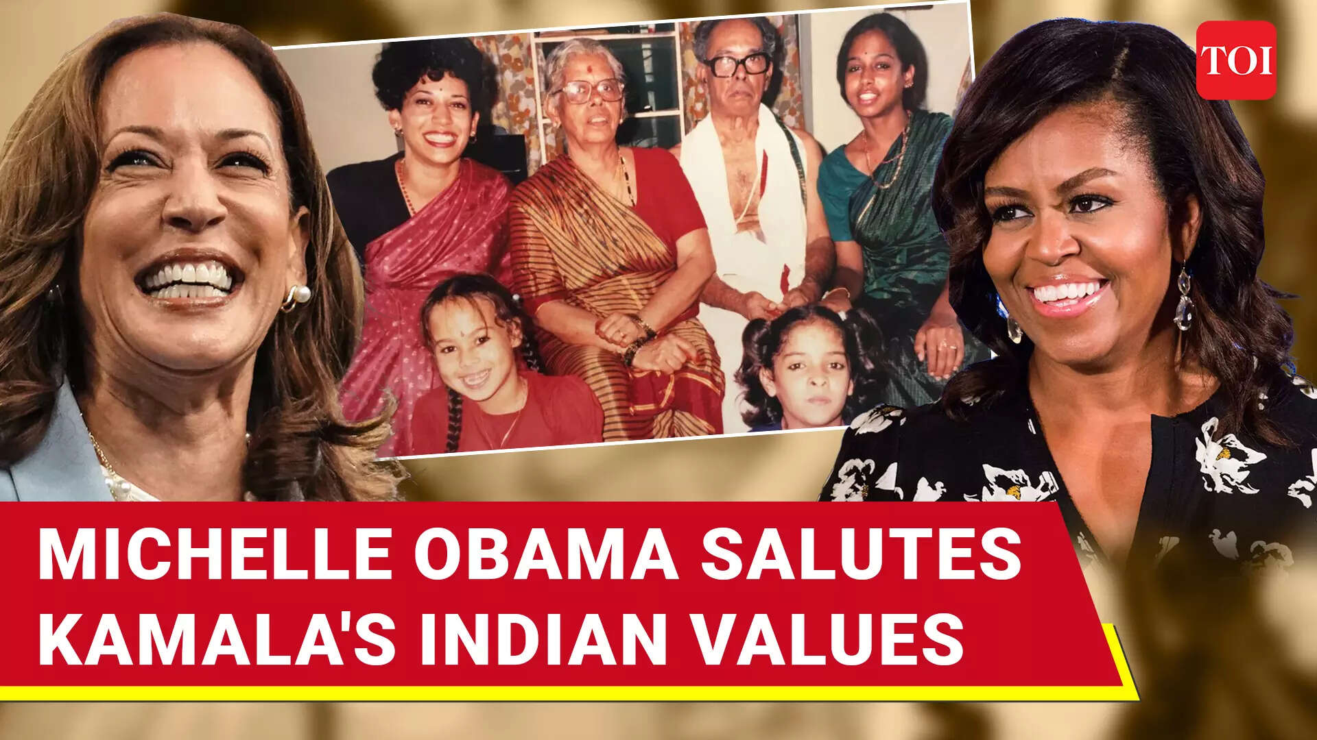 Michelle Obama's Emotional Anecdote About Kamala Harris' Indian Mother ...