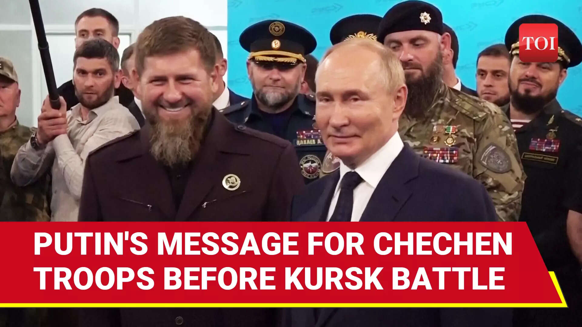 Putin Jokes With Kadyrov, Heaps Praise On Chechen Troops Before They ...