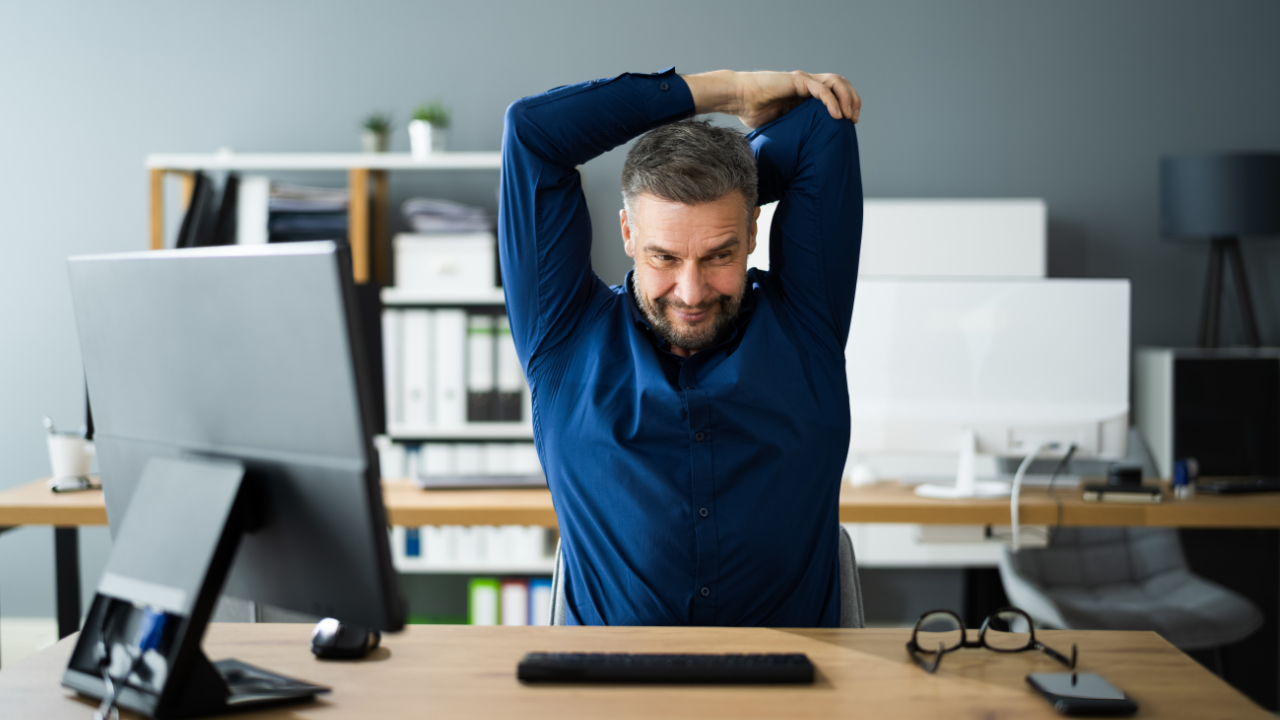 10 desk exercises for 40-plus men for a healthy life