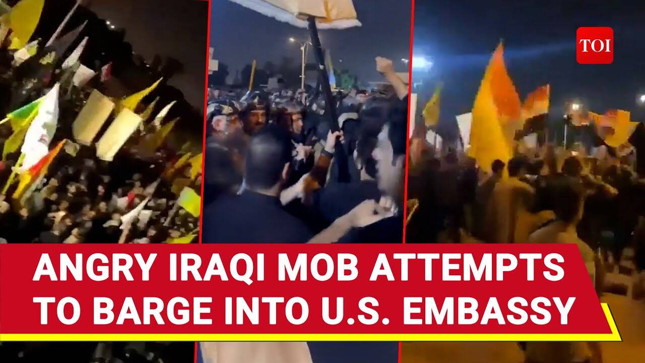 Iraqi mob try to storm US embassy in Baghdad; anger over Nasrallah's ...