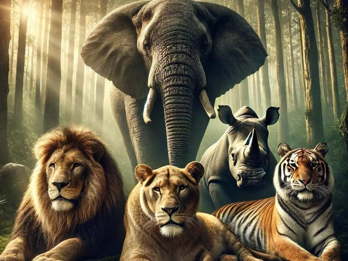 Elephant Lion Tiger Paint & AnimalsCow, Gorilla, Elephant, Lion,