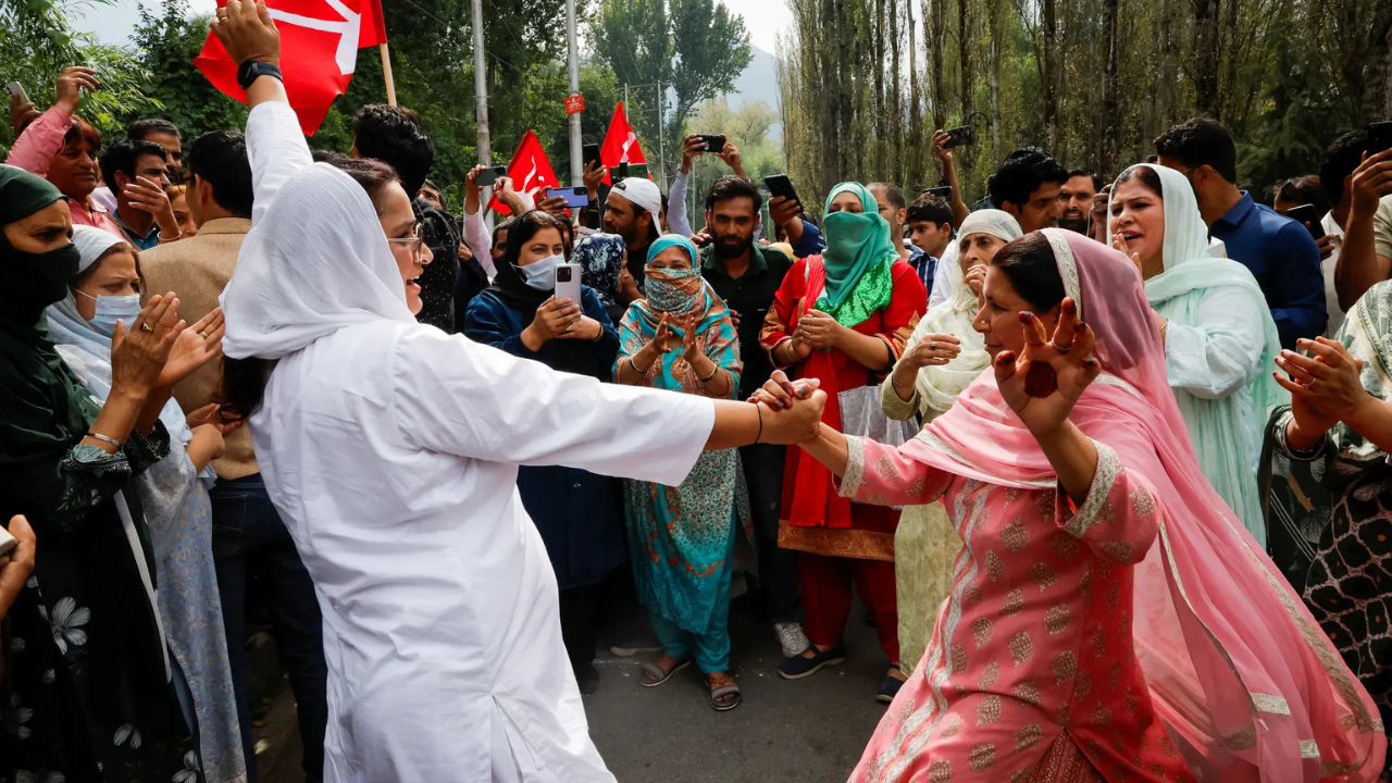 Jammu and Kashmir elections results 2024: NC workers celebrate huge victory