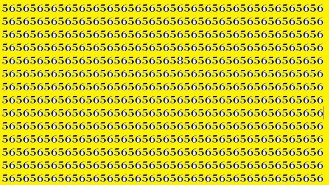 Optical illusion: Can you spot 58 in this image?