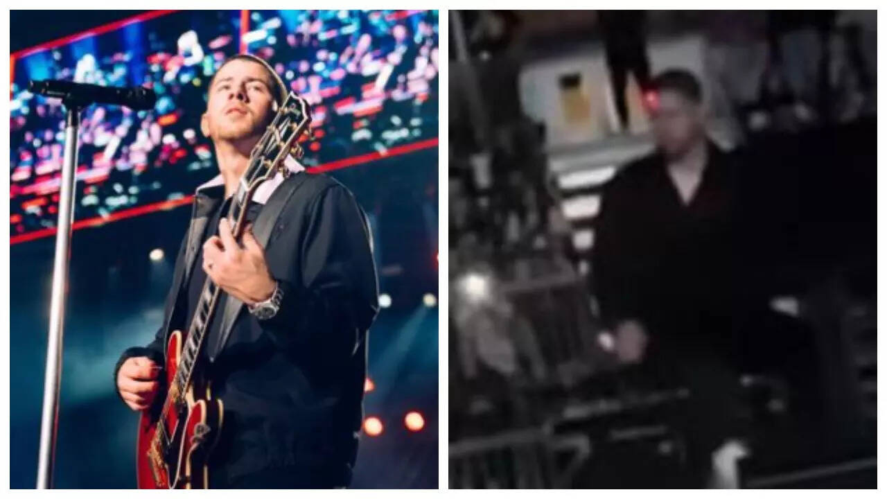 Laser pointed at Nick Jonas' head; singer runs off…