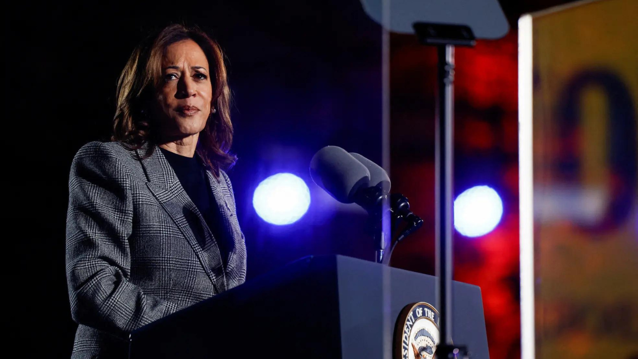 Kamala Harris pledges unity and protection for Americans before a crowd ...