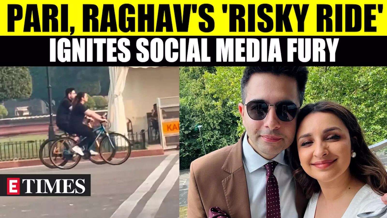 Parineeti Chopra & Raghav Chadha Face Backlash for Cycling in Hazardous ...