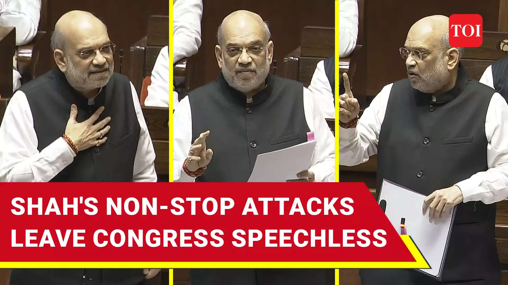 Amit Shah Goes All Guns Blazing During Constitution Debate; Jibes '54-yr-old Youth' Rahul Gandhi