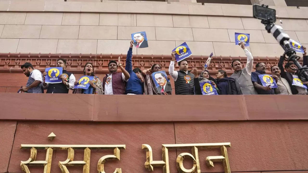 BJP vs Congress: How the scuffle between MPs unfolded; see pics