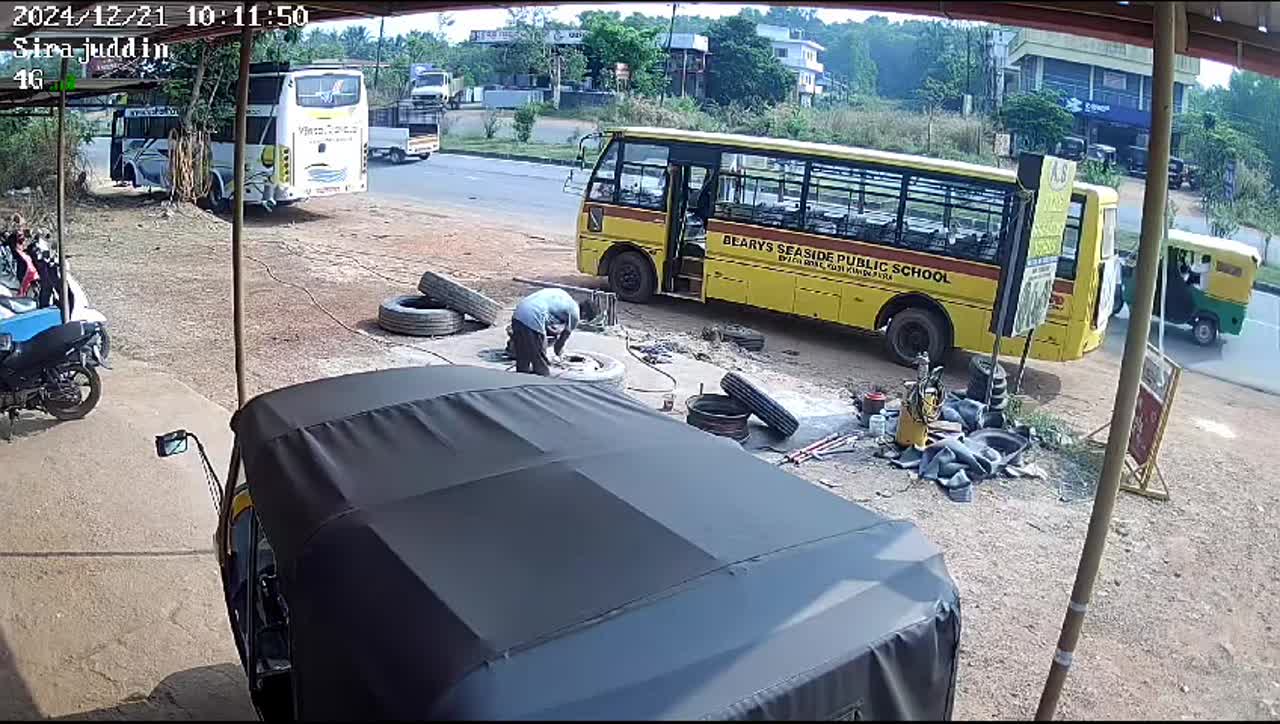 Youth injured in tyre explosion