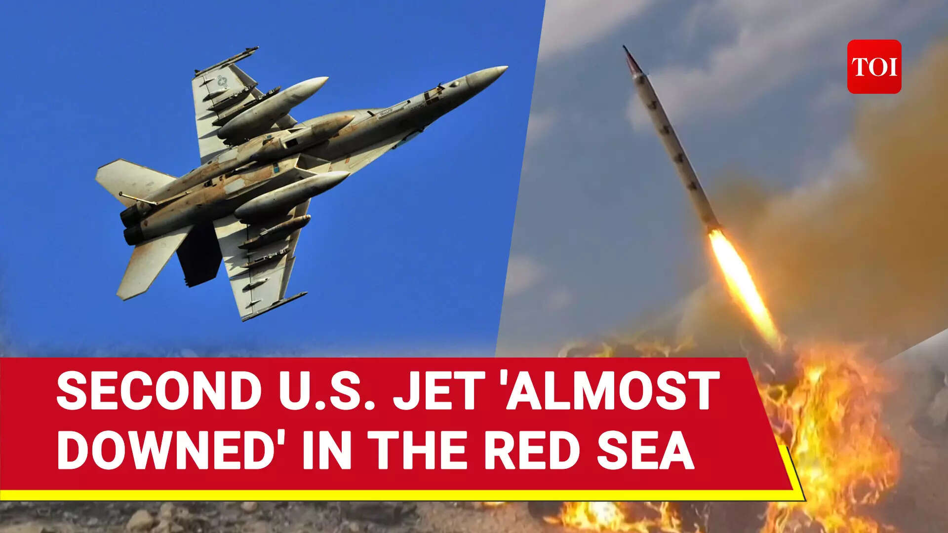 Second American Jet 'Almost Shot Down'; Houthis Mock U.S. | Red Sea Clash