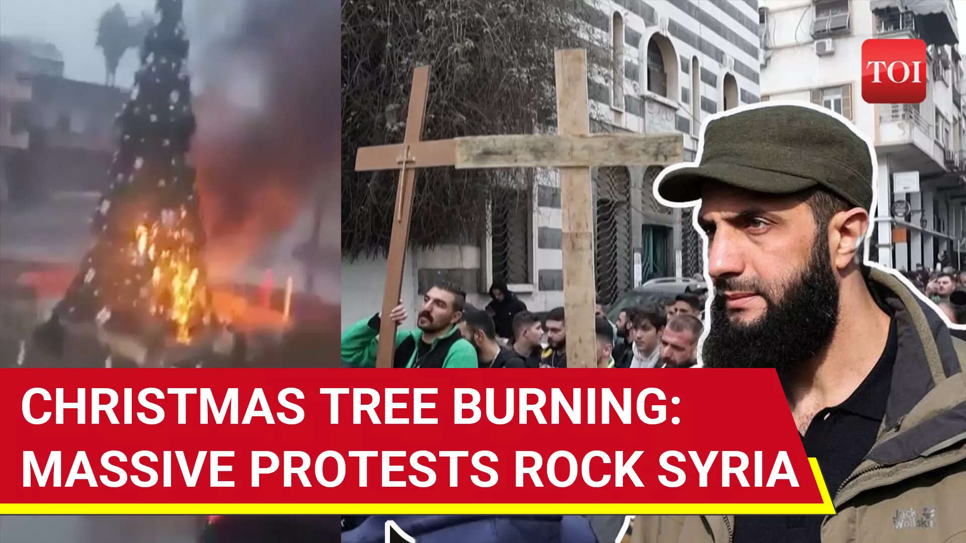 Syrian Christians Up In Arms After Christmas Tree Set On Fire; Jolani ...