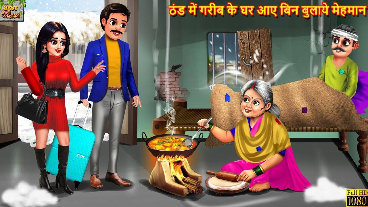 Watch Latest Children Hindi Story 'Thand Me Gareeb Ke Ghar Aaye Bin ...