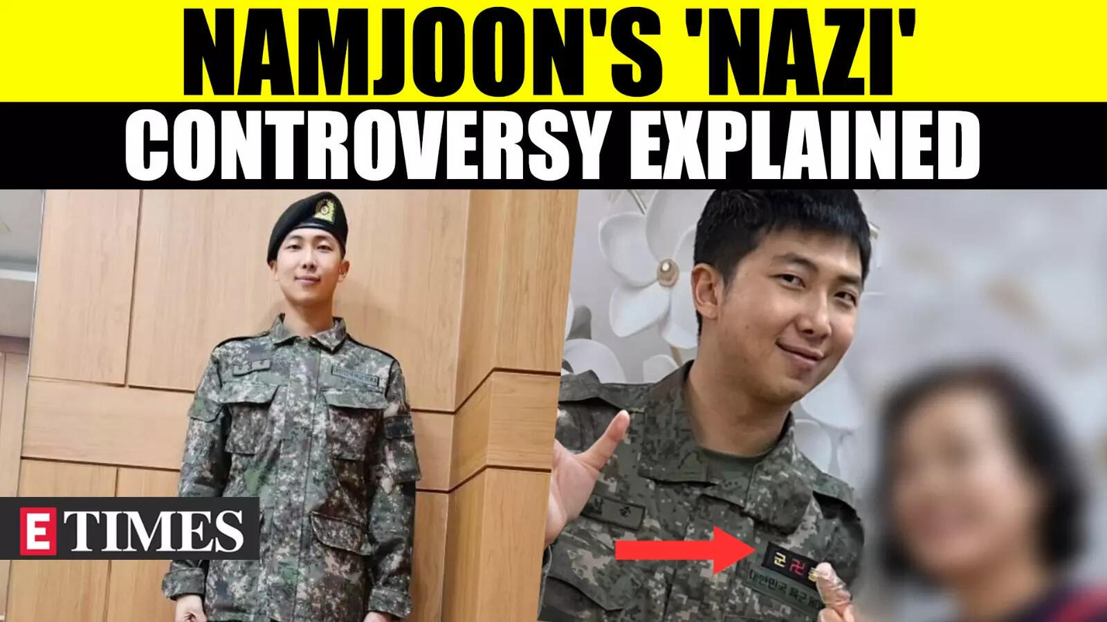 BTS Star RM aka Namjoon Sports Nazi Badge On Military Uniform? Real ...