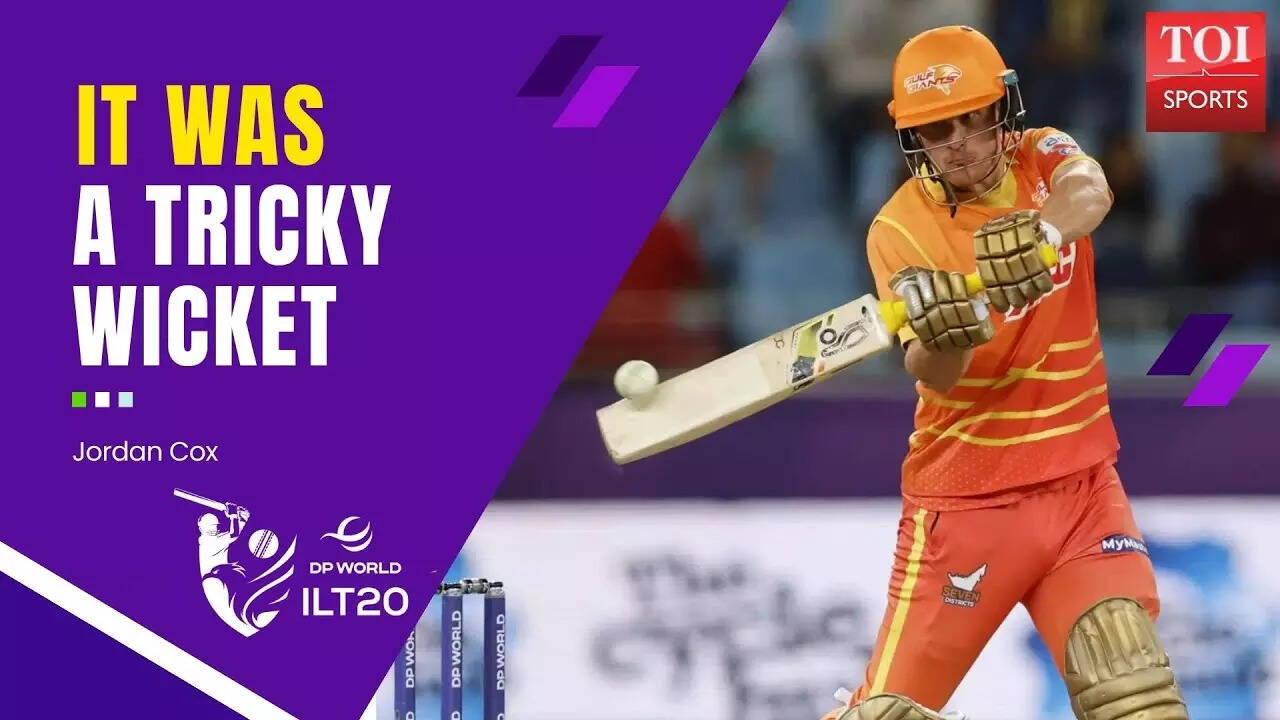 'It was a tricky wicket': Jordan Cox on Gulf Giants' five-wicket defeat ...
