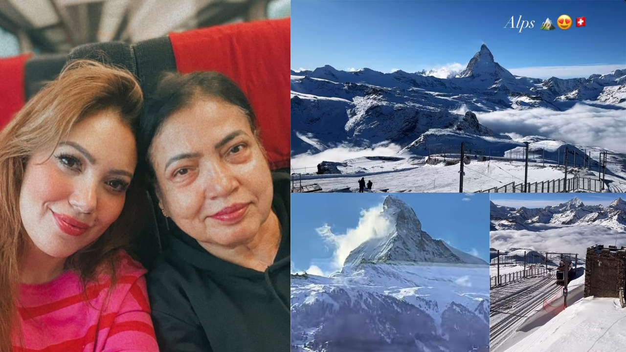 Munmun Dutta shares a scenic view of the Alps and the snowfall from her ...
