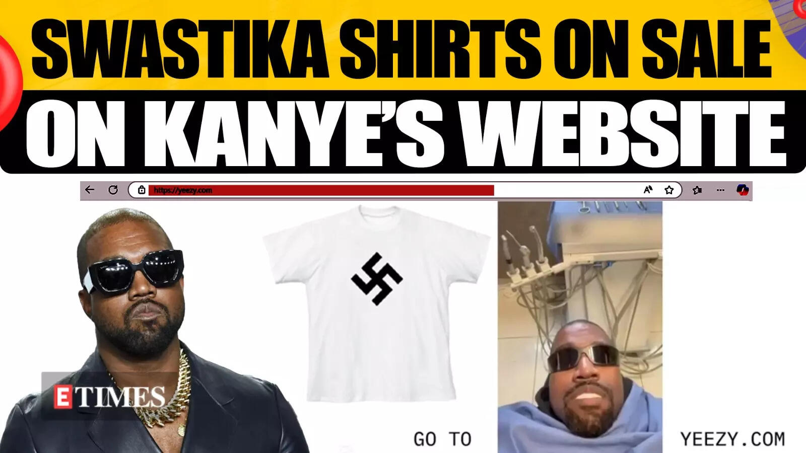 Kanye West's Super Bowl Ad Promotes Yeezy Website Selling $20 Swastika ...