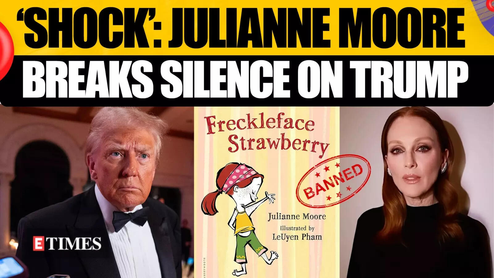 Trump Gets 'Great Shock' Slam From Julianne Moore; Pentagon-Run Schools Ban Book On 'Unity'?
