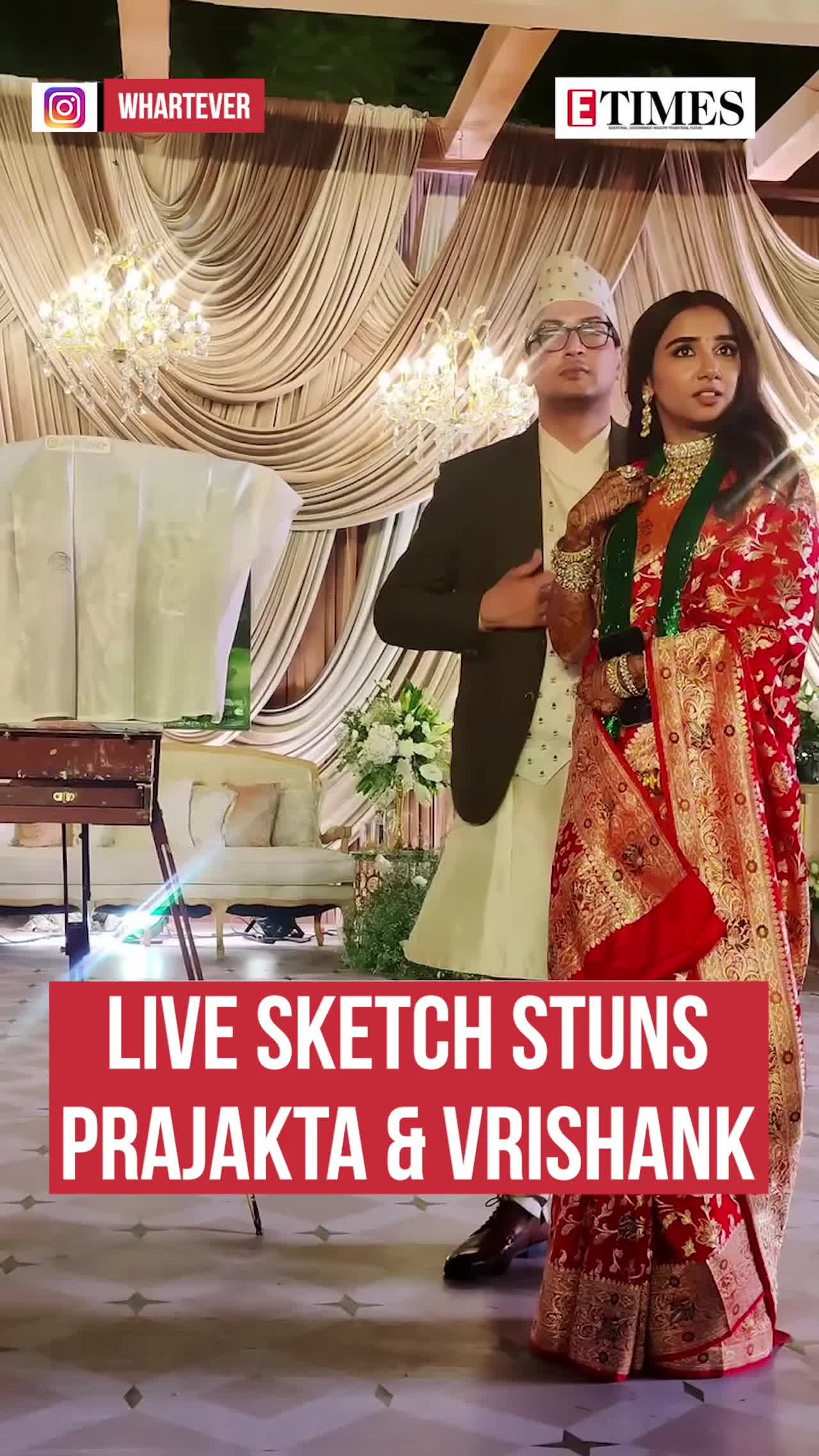 Artist’s Live Sketch At Prajakta & Vrishank's Wedding Leaves Them In ...