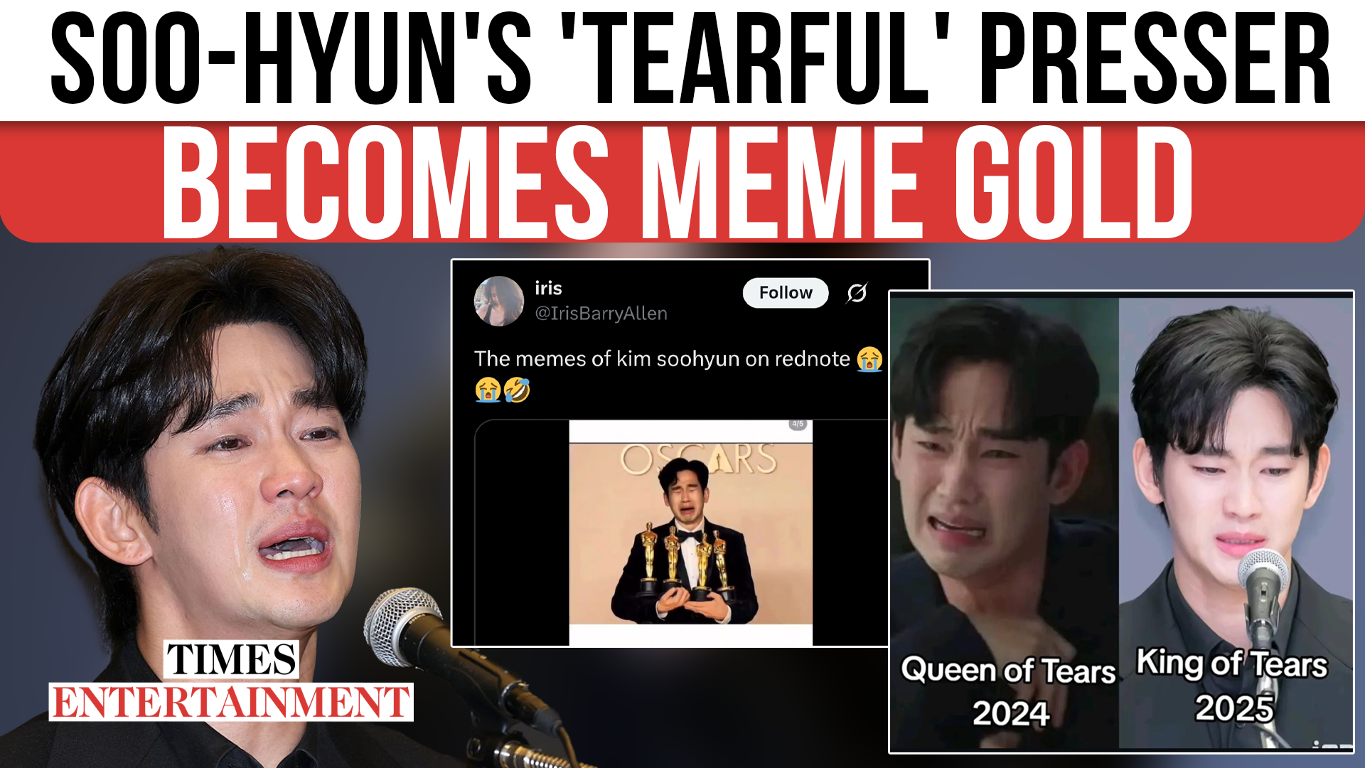 Tearful Kim Soo-Hyun Press Conference Triggers Meme Frenzy Amid Kim Sae-Ron Allegations